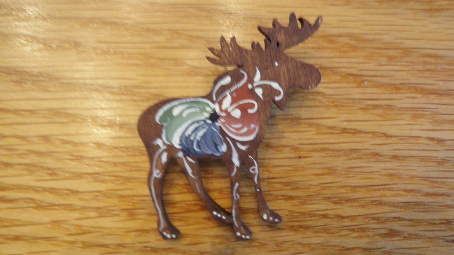 Norwegian Adirondack Rosemaled Moose Pin or Magnet - Etsy