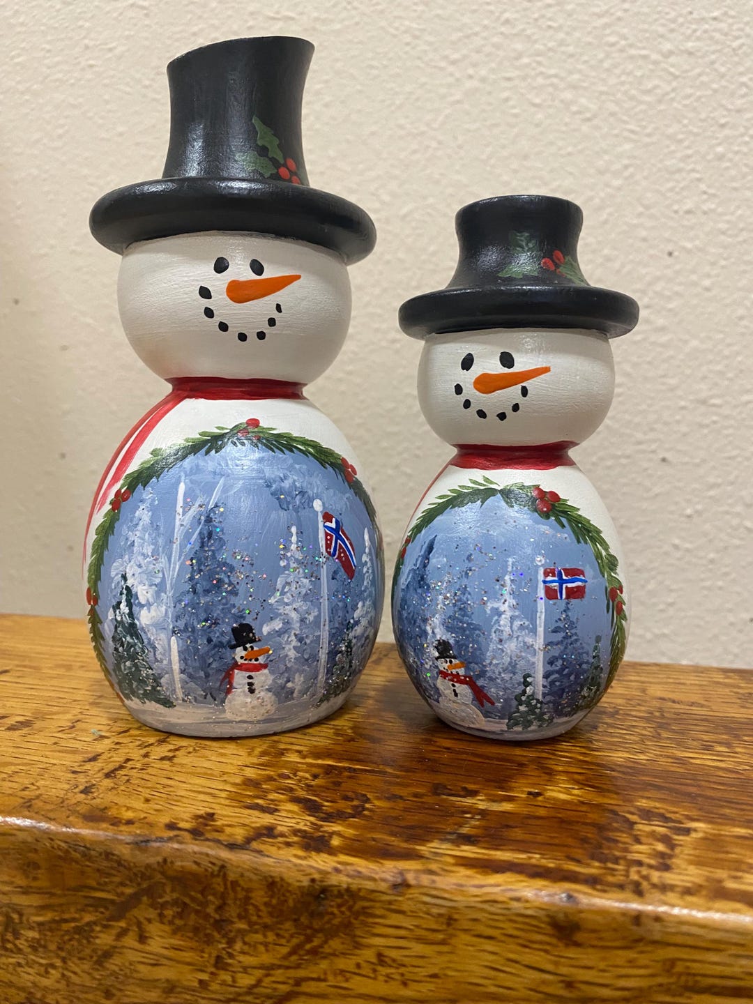 Norwegian Wood Snowman Choice of Size - Etsy