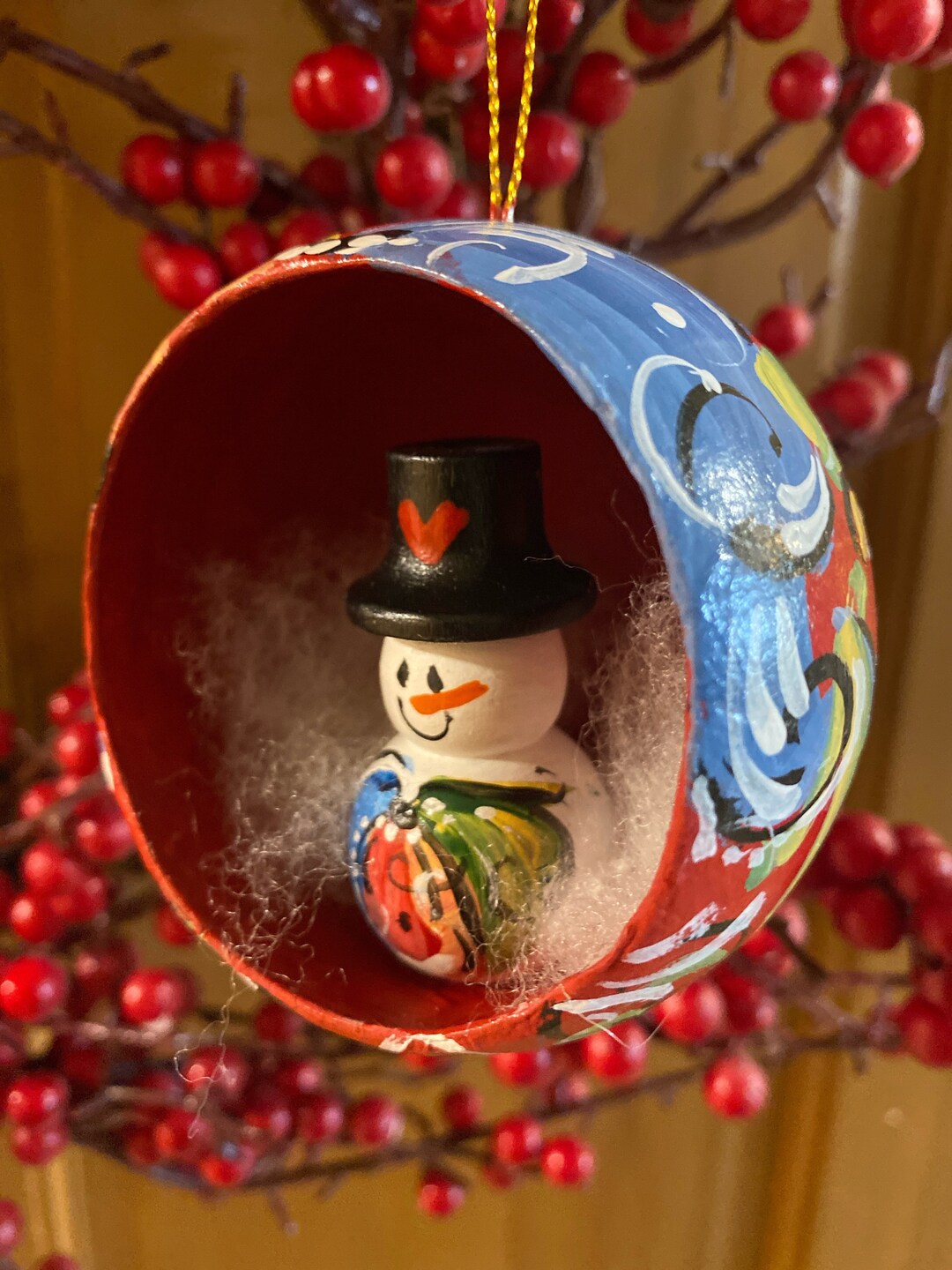 NEW Norwegian Rosemaled Snowman Round Cut Out Ornament - Etsy