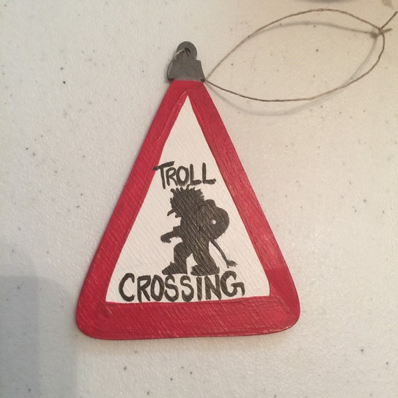 Scandinavian Troll Crossing Ornament | Etsy