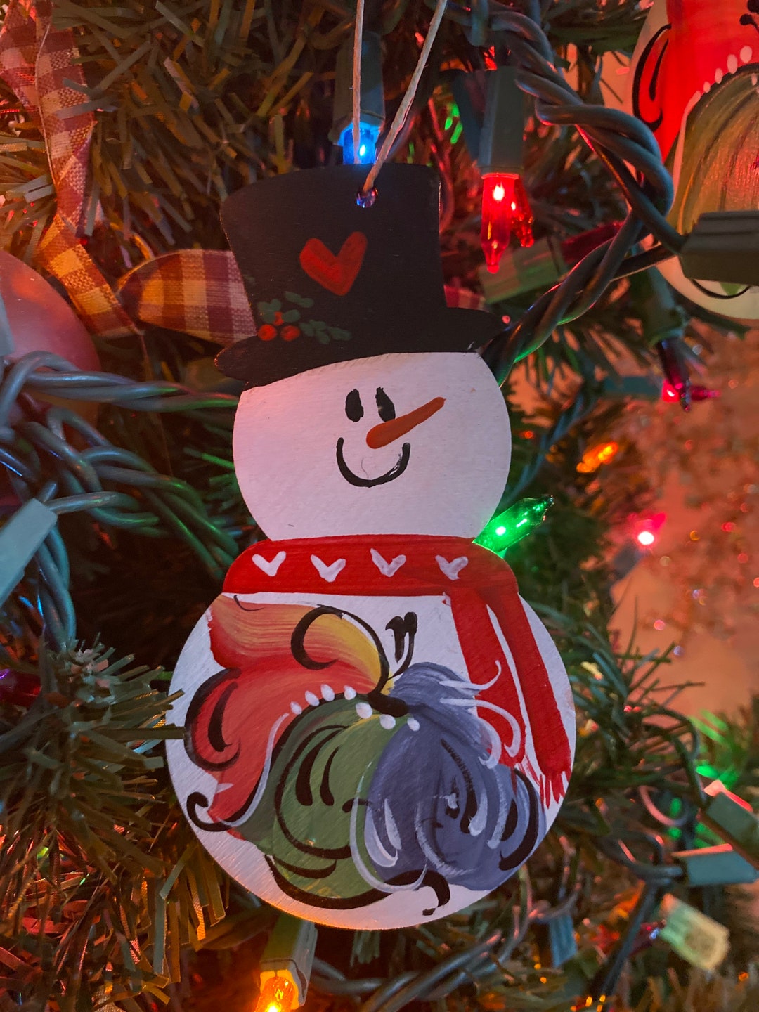 Norwegian Rosemaled Snowman Ornament - Etsy