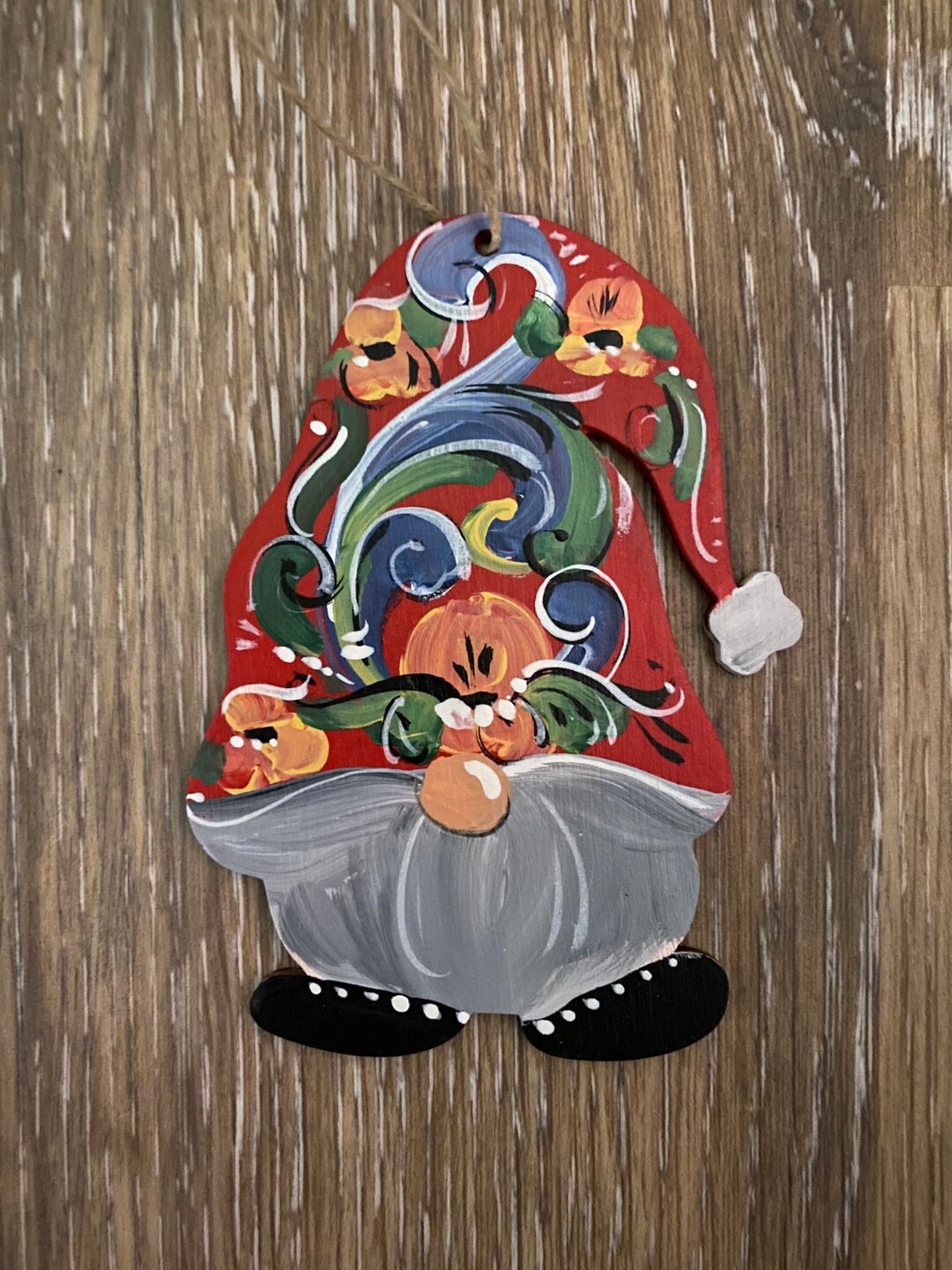 Norwegian Rosemaled Gnome Ornament - Etsy