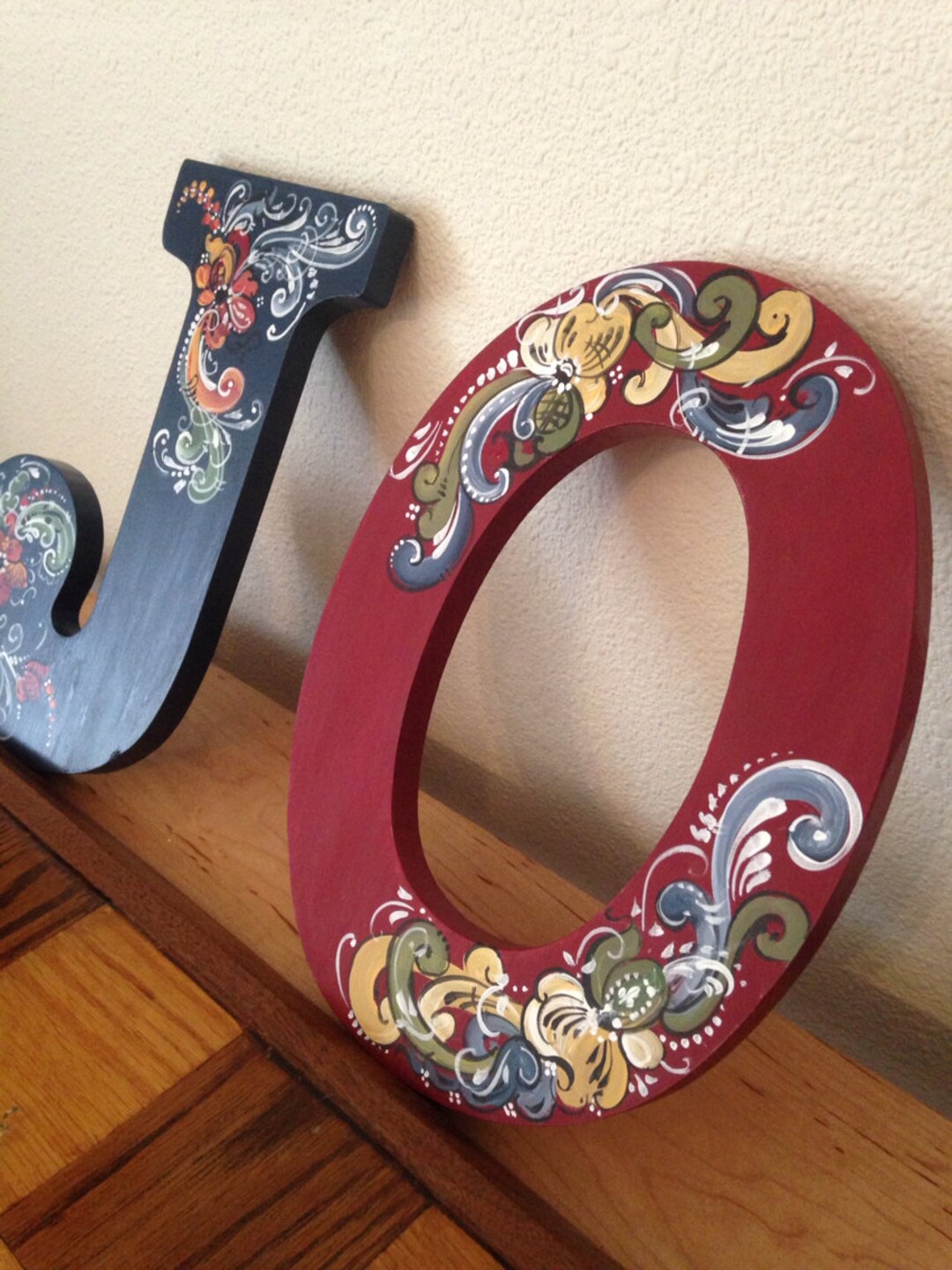 Norwegian Rosemaled Letter - Etsy