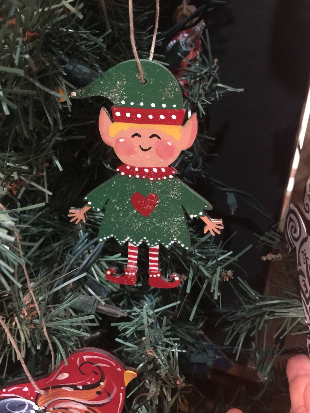 Christmas Elf Ornament - Etsy