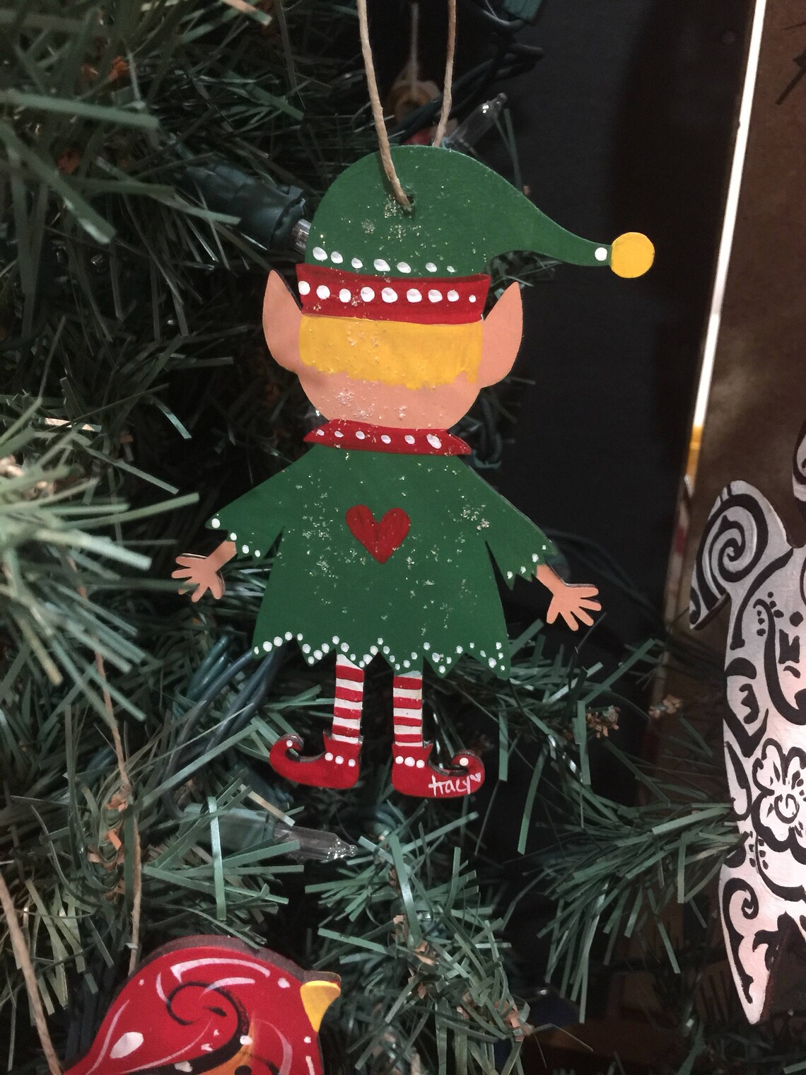 Christmas Elf Ornament - Etsy