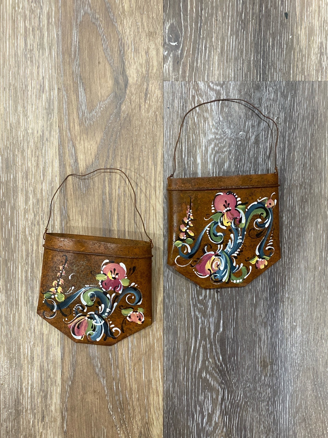 Norwegian Rosemaled Rusty Tin Pocket Sold Individually - Etsy