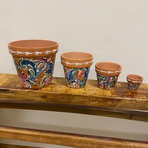 Norwegian Rosemaled Clay Pot 2”3” 4” or 6” - Etsy
