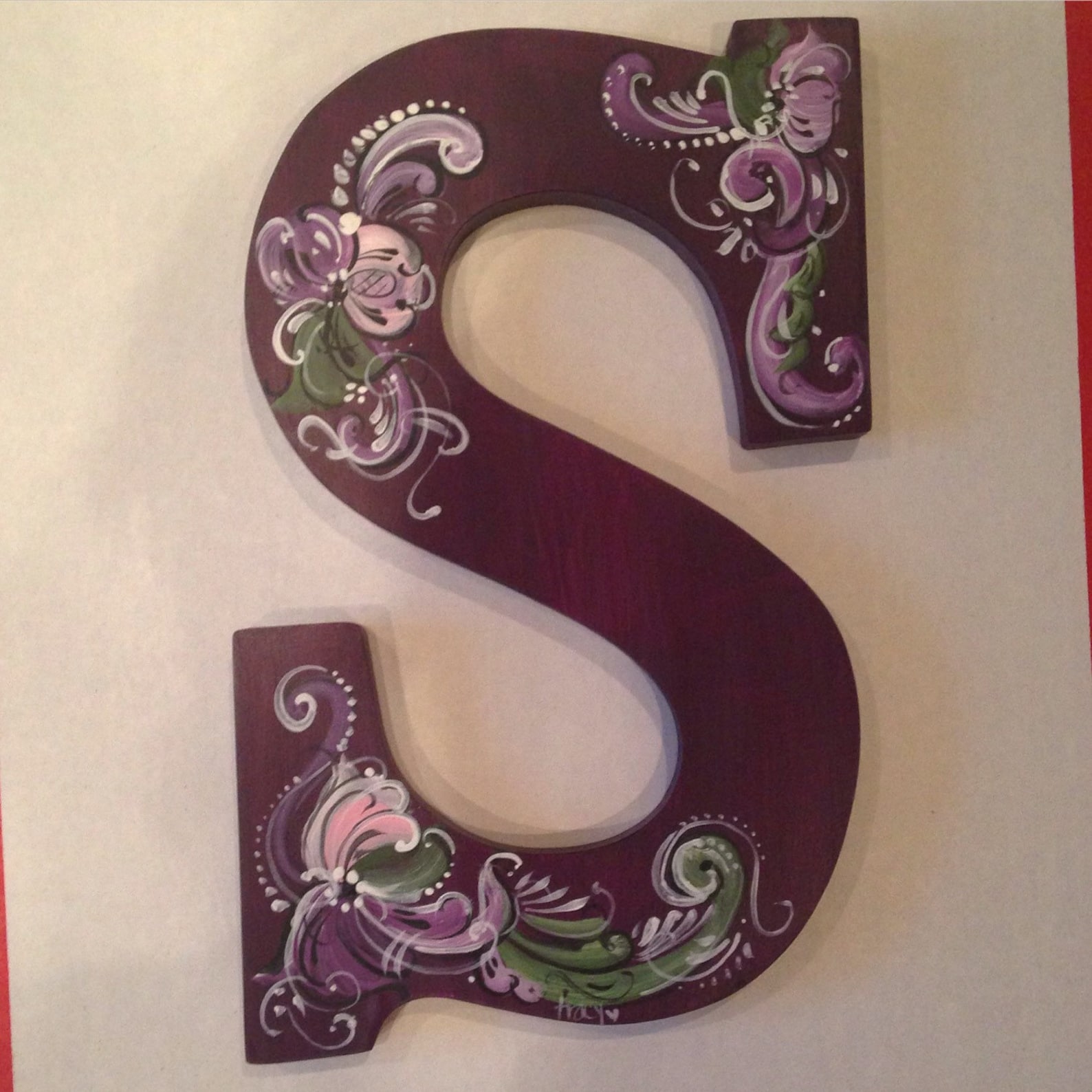 Norwegian Rosemaled Letter - Etsy