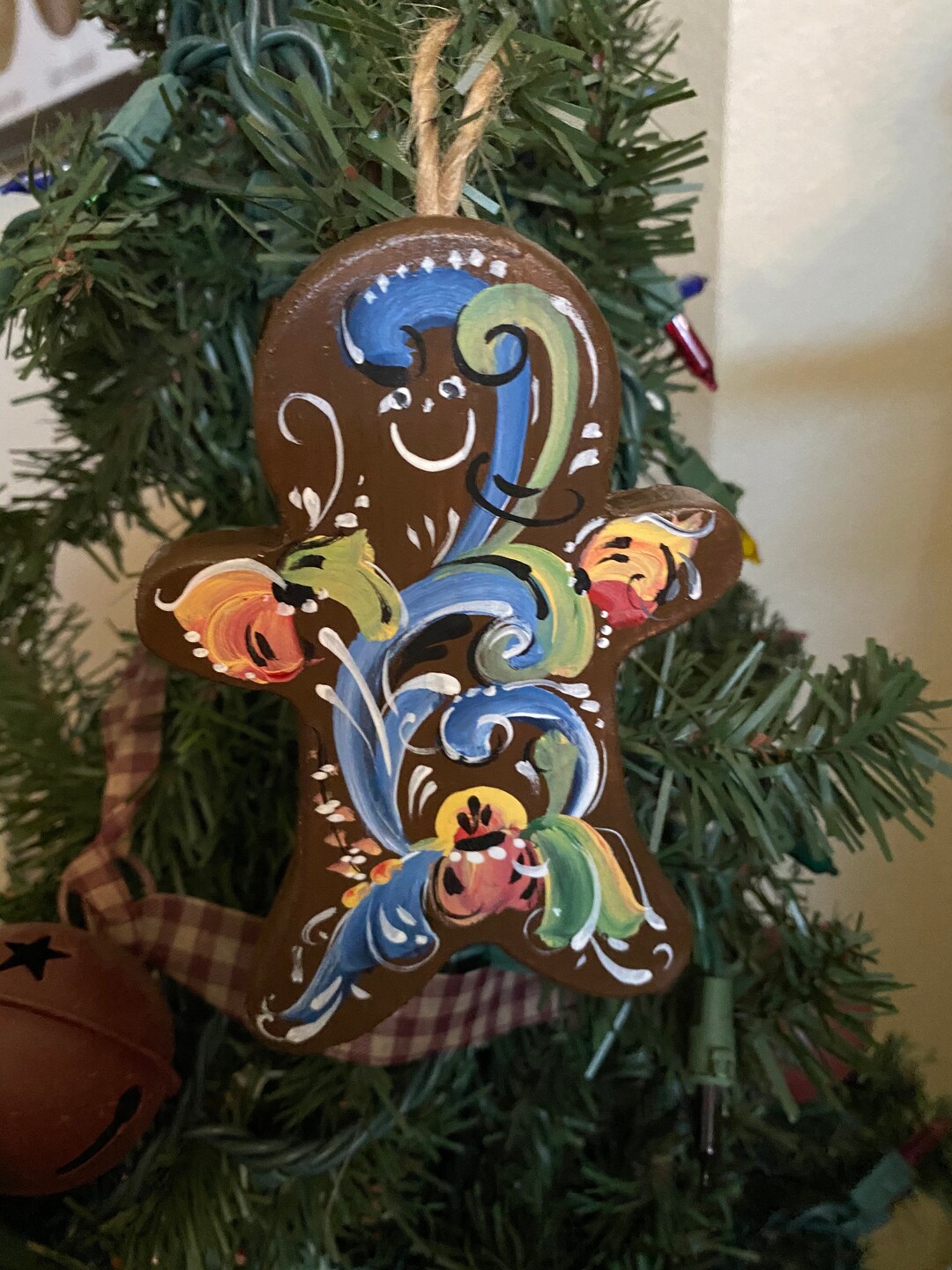 Norwegian Rosemaled Gingerbread Man Ornament - Etsy