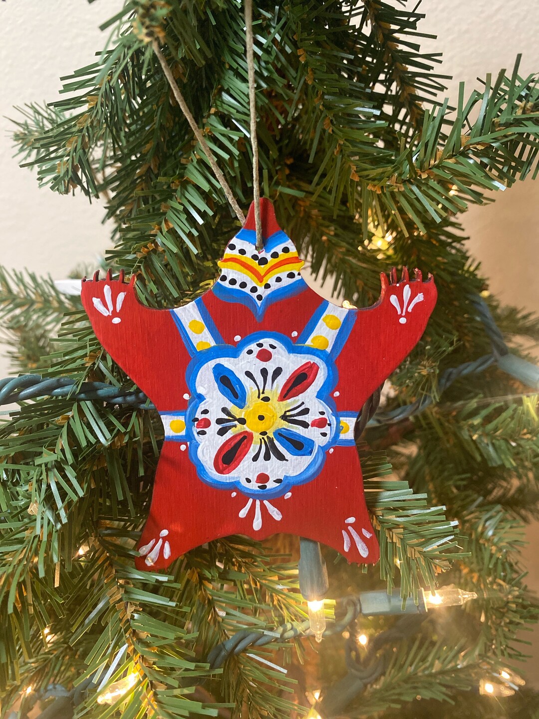 Dala Bear Skin Rug Hand Painted Ornament - Etsy