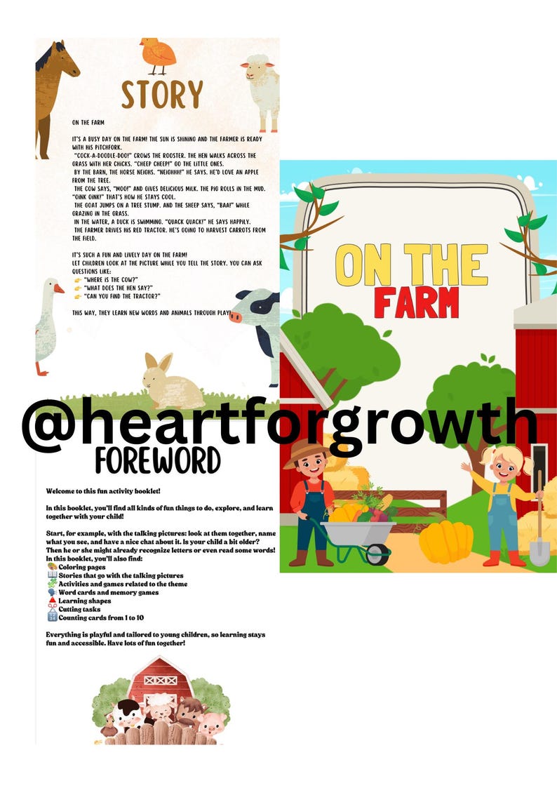 Farm Animal Cut-and-paste Craft | Printable Activity for Kids | Fine ...