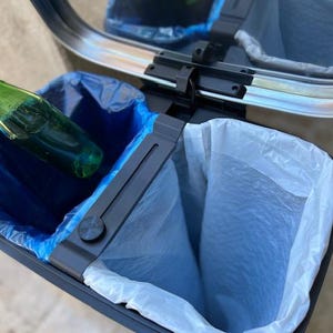 Trash Can Divider for Compost and Recycle Kitchen Waste Organizer ...