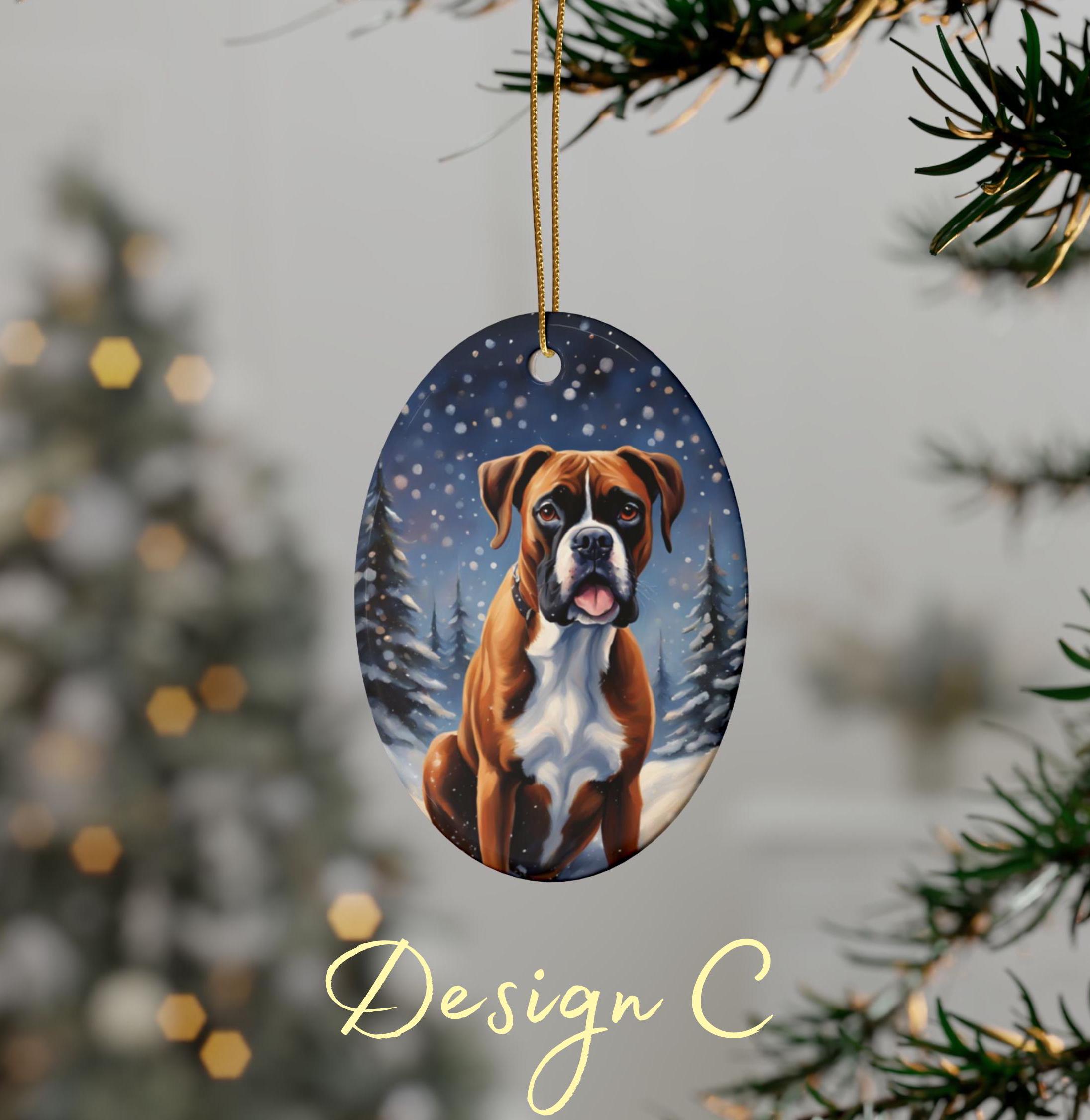Boxer Christmas Ornament, Dog Owner Festive Decor, Gift for Boxer Lover ...