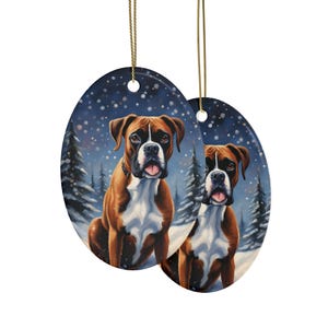 Boxer Christmas Ornament, Dog Owner Festive Decor, Gift for Boxer Lover ...