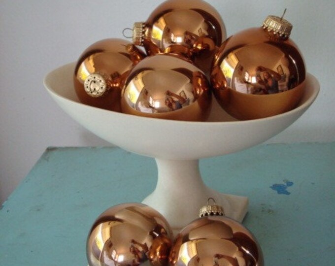 Copper Mercury Glass Ornaments - Etsy