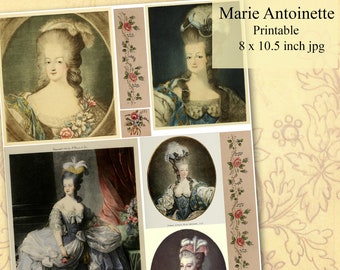 Marie Antoinette 18th Century Paper Doll Cutout Digital - Etsy
