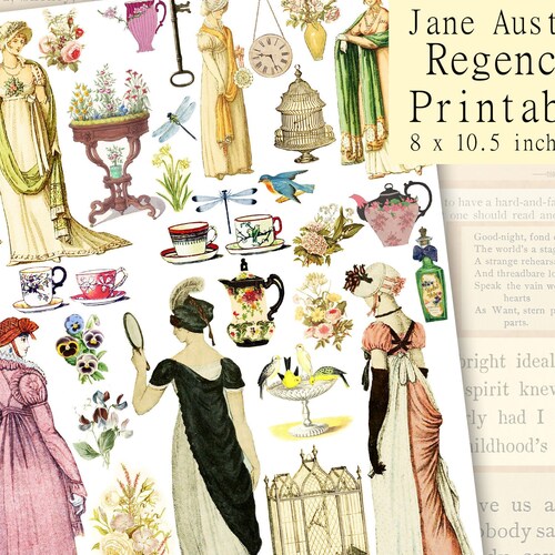 Jane Austen Regency Printable Scrapbooking Junk Journals - Etsy