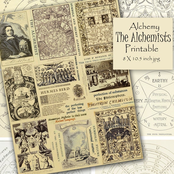 Medieval Alchemist Printable Alchemy Mysticism Symbols - Etsy