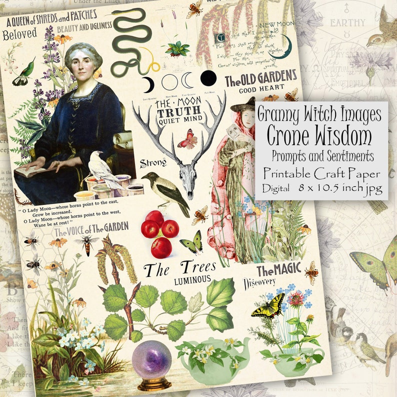 Printable Wise Woman Instant Download, the Crone Archetype, Granny ...