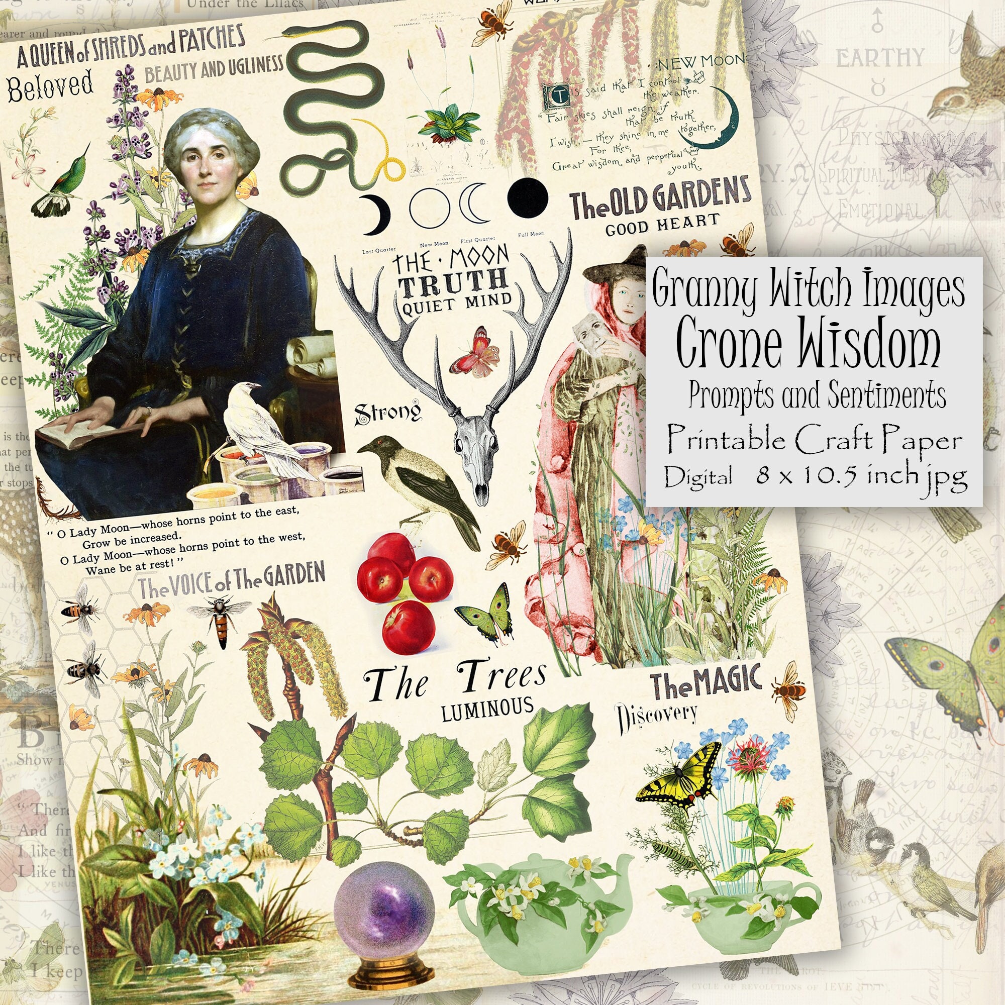 Printable Wise Woman Instant Download, the Crone Archetype, Granny ...