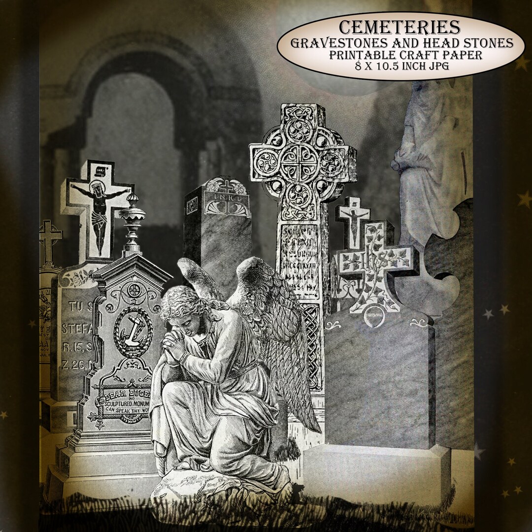 Printable Images of Cemetery Gravestones Headstones and - Etsy