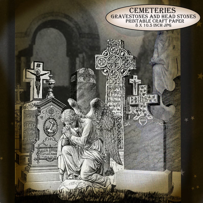 Printable Images of Cemetery Gravestones Headstones and - Etsy