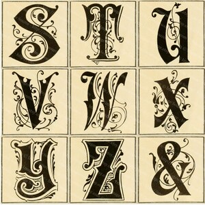 Fancy Alphabet Squares Printable, Decorative, Bold, Large Letters ...