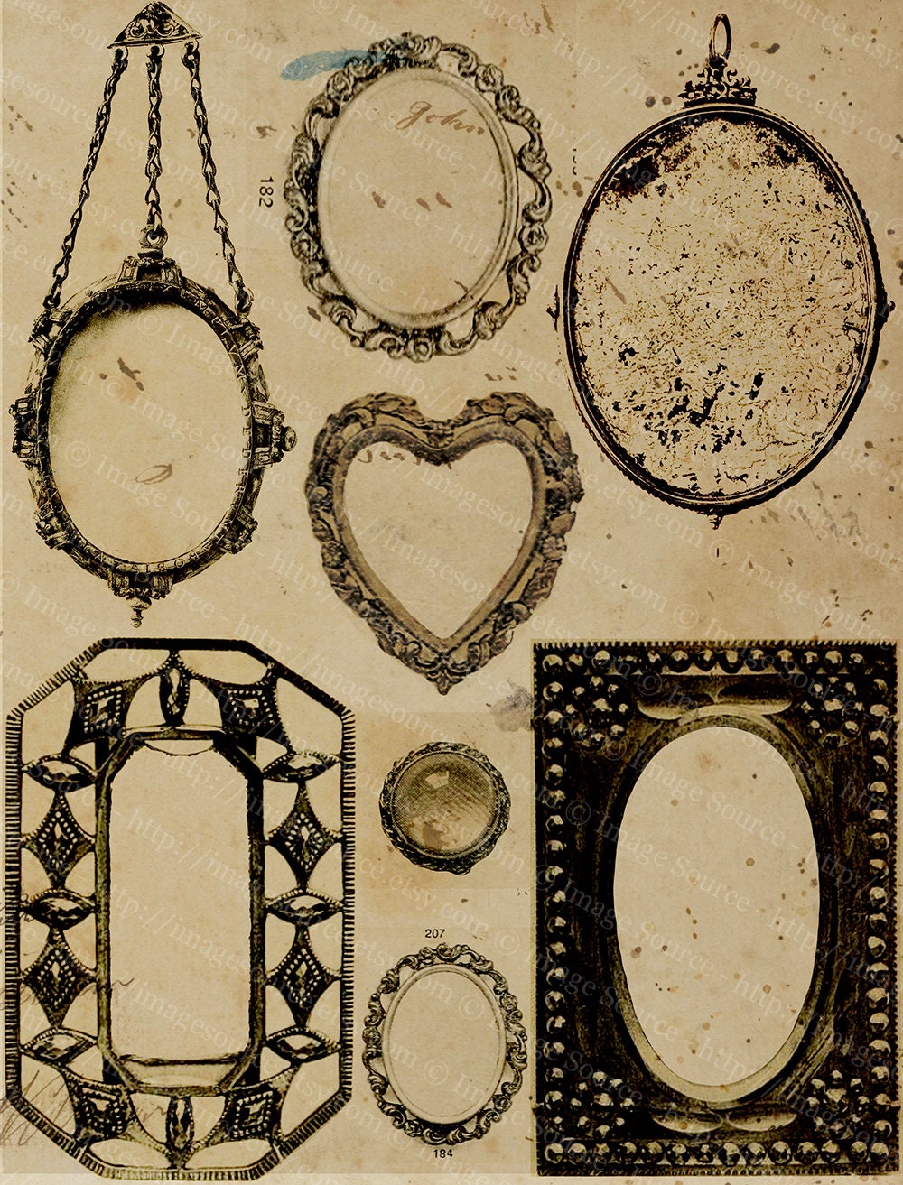 Goth Frames Halloween Elements Printable Clusters - Etsy