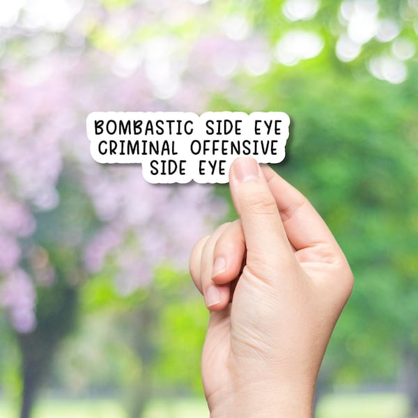 Bombastic Side Eye Sticker - Etsy