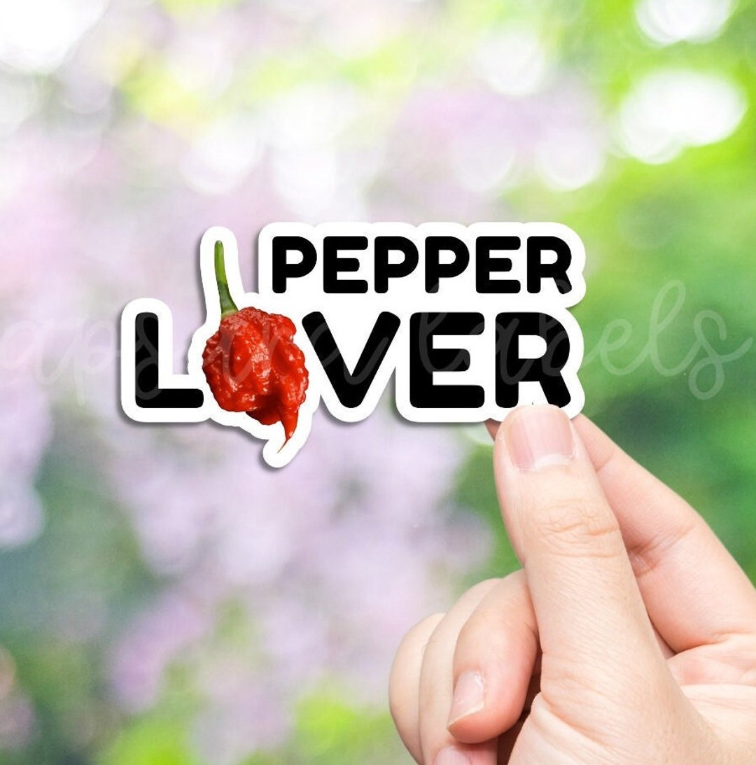 Pepper Sticker, Pepper Lover, Chili Pepper, Hot Peppers, Water Bottle ...