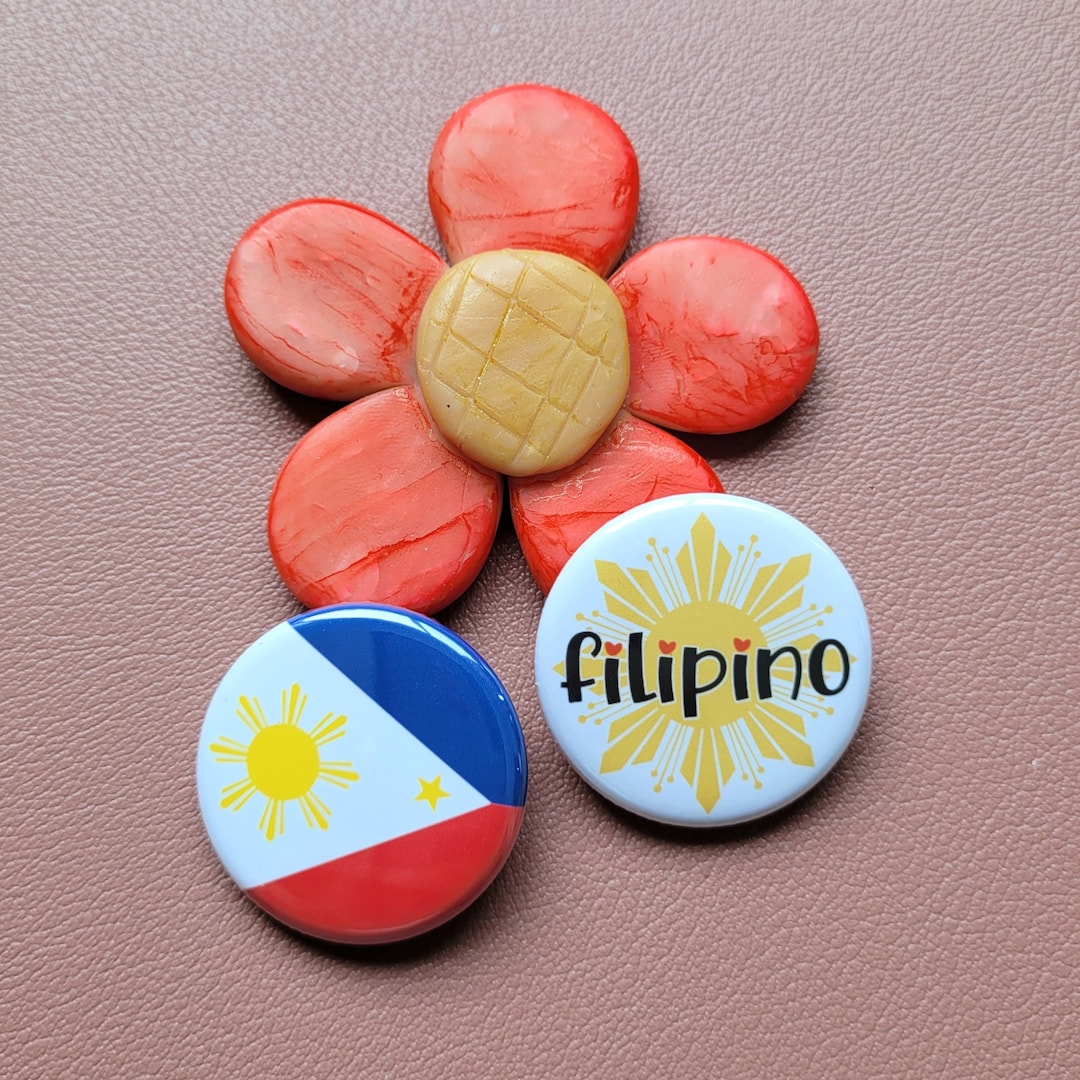 Philippines Flag Pinback Button, Filipino Magnet, Philippine Flag ...