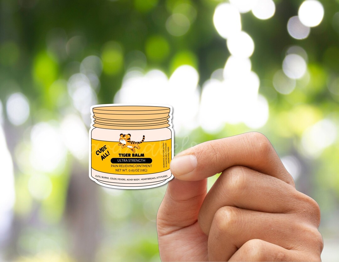 Tiger Balm Sticker, Funny Sticker, Asian Stickers, Kawaii Gift, Water ...