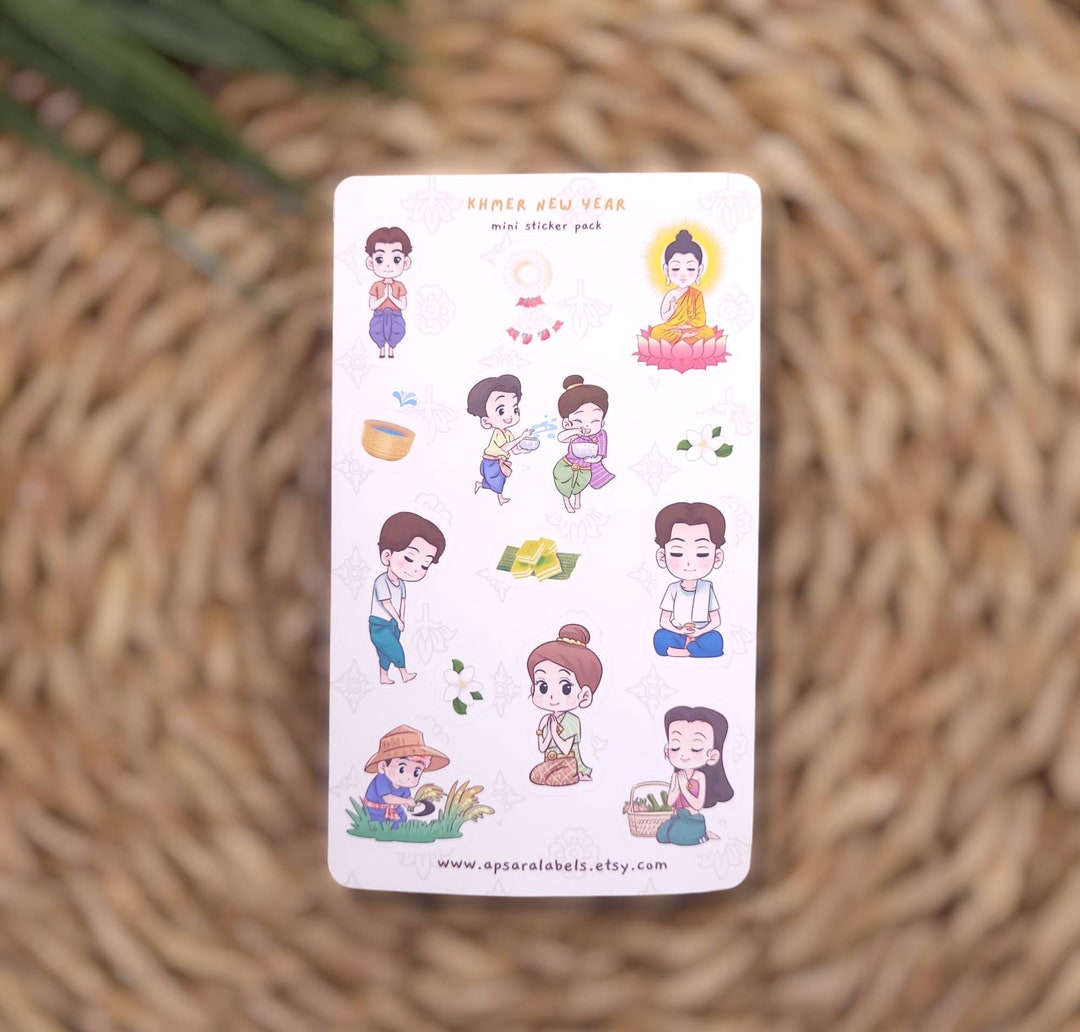 Khmer Stickers Khmer New Year Khmer Traditional Clothing - Etsy
