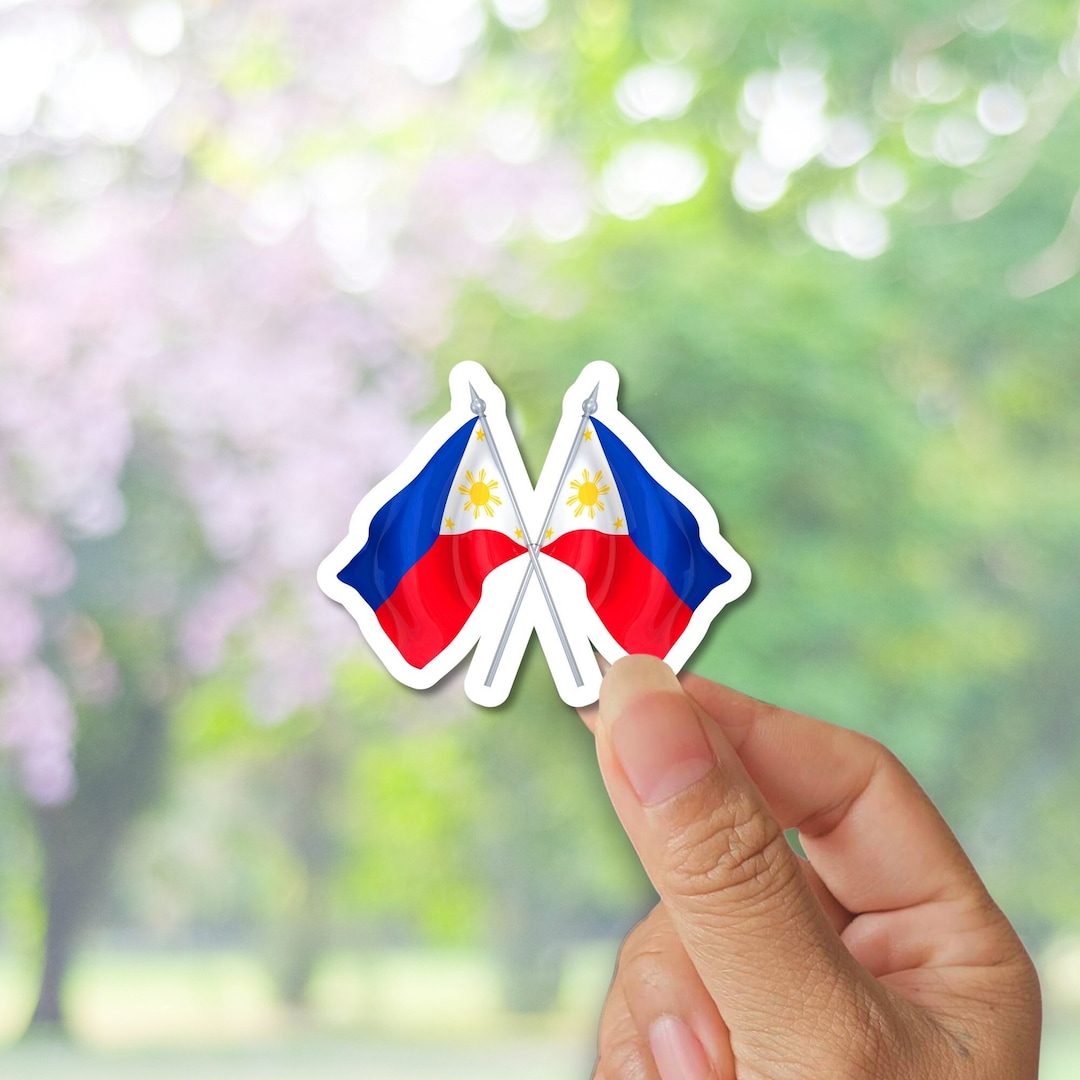 Filipino Flag Sticker, Philippine Sticker for Water Bottle, Filipino ...