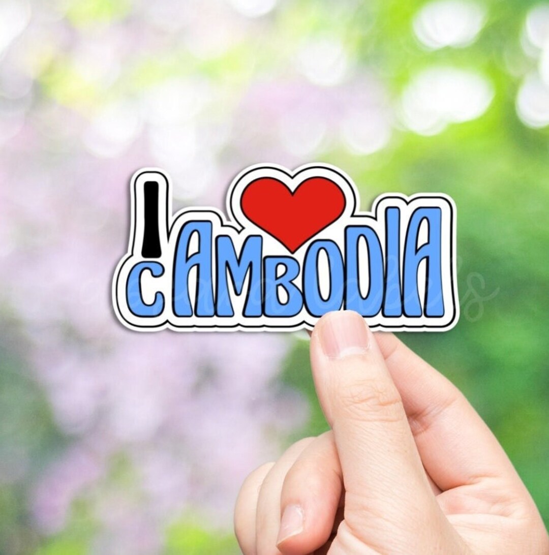 I Love Cambodia, Khmer Sticker, Khmer Art, Cambodian Sticker, Water ...
