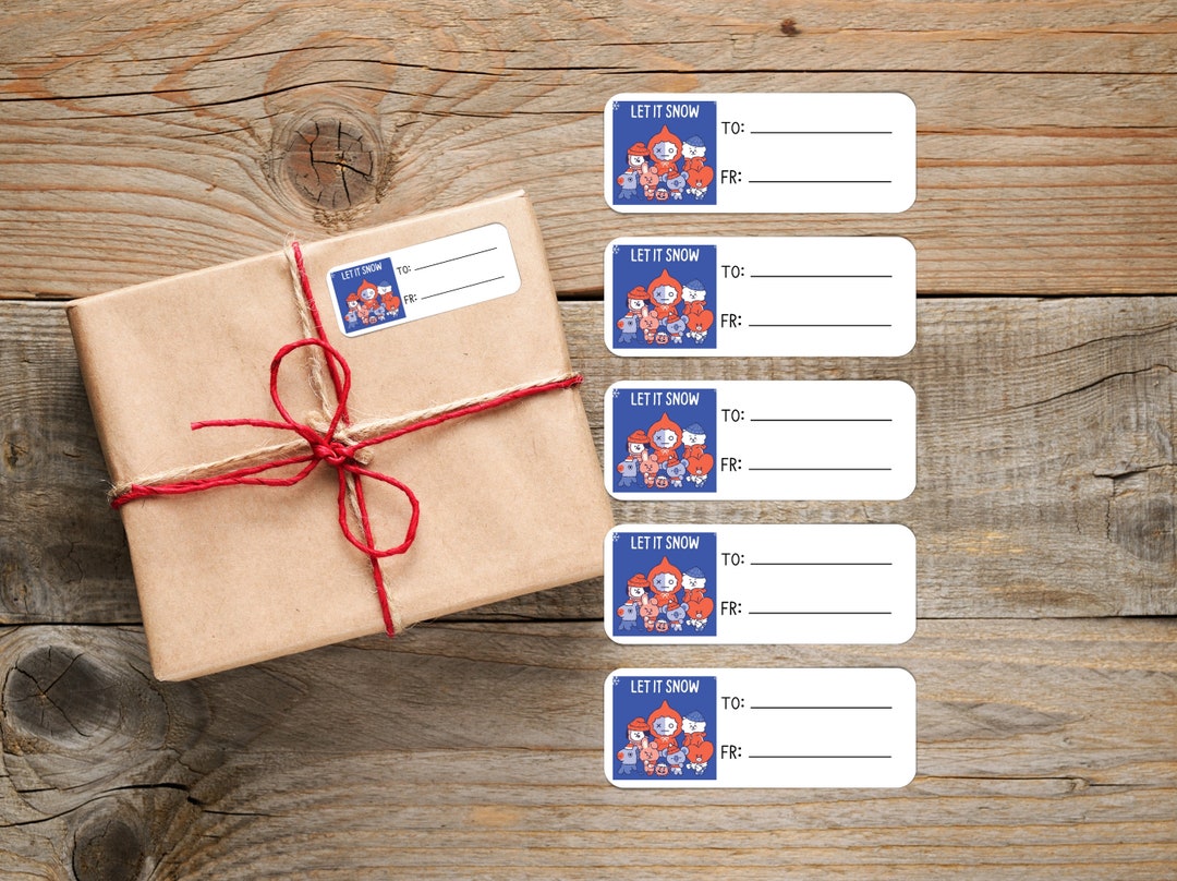 BTS Stickers Kpop Christmas Tags K-pop Gift Tags K Pop - Etsy