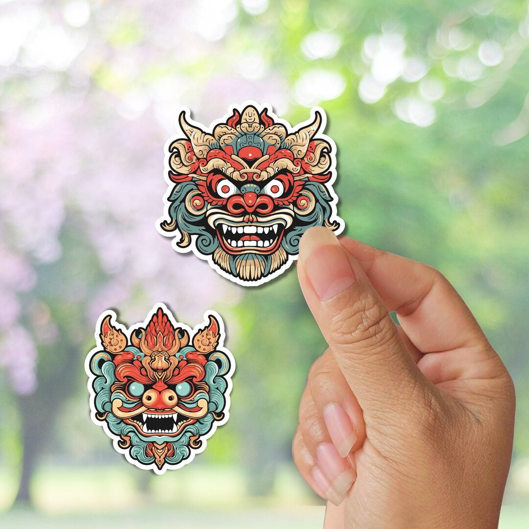 Balinese Barong Sticker, Bali Naga Dragon, Balinese Culture, SEA ...