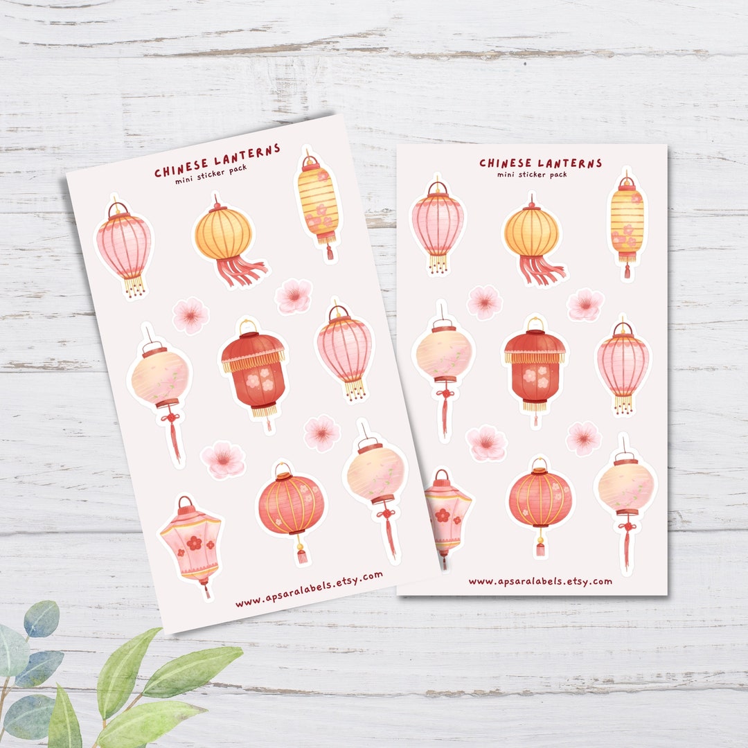 Chinese Lantern Lunar New Year Stickers, Chinese New Year, Year of the ...
