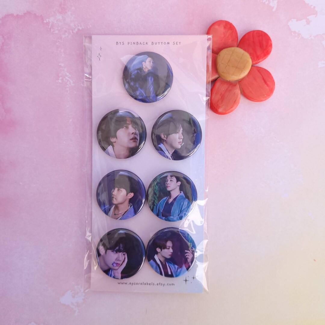 BTS Buttons, Button Pins, BTS Merch, Buttons for Women, Hanbok, Happy ...