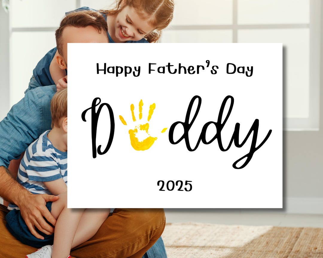 Father's Day Handprint Art: Daddy Gift, Printable PDF (digital Download ...