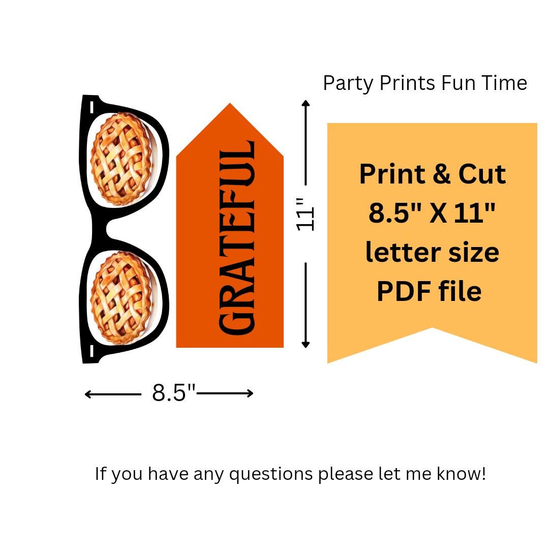 Thanksgiving Photo Booth Props, Printable Photo Booth, Kids Party Props ...