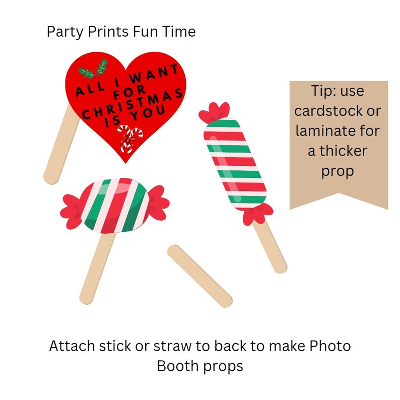 Christmas Photo Booth Props, Printable Photo Booth, Kids Party Props ...