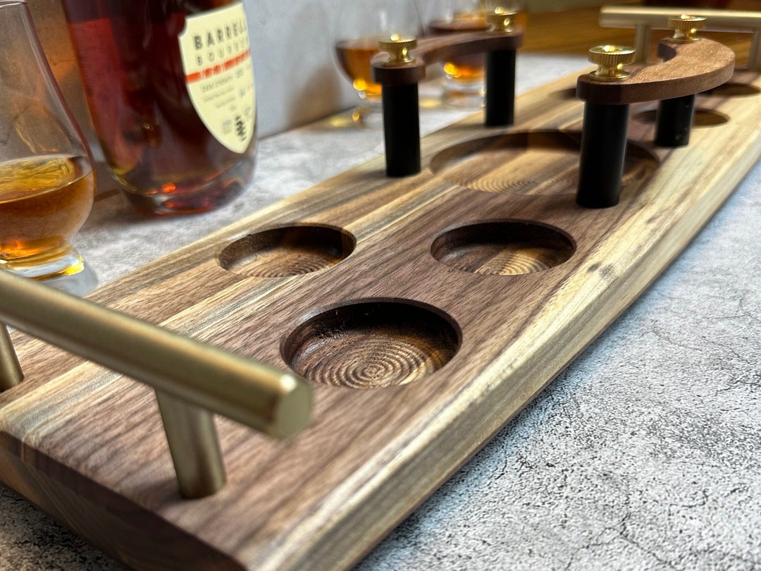 Caged Heat Whiskey Serving Tray : Sappy Walnut Too - Six Glass Edition ...