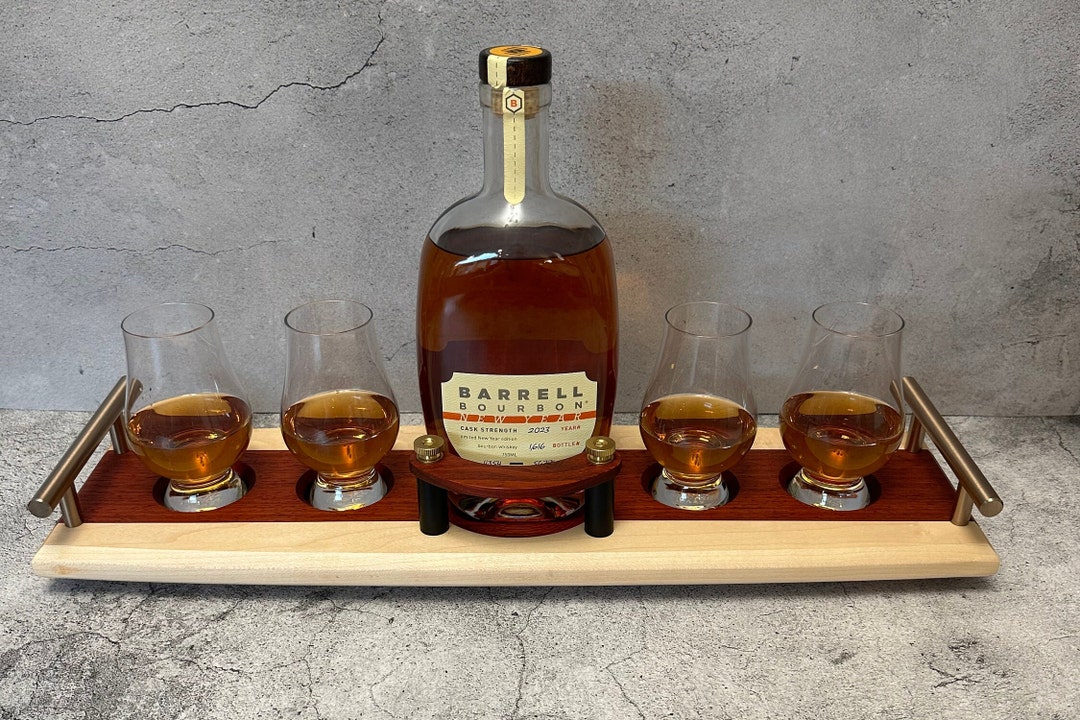 Caged Heat Whiskey Serving Tray : Maple/padauk - Four Glass Edition ...