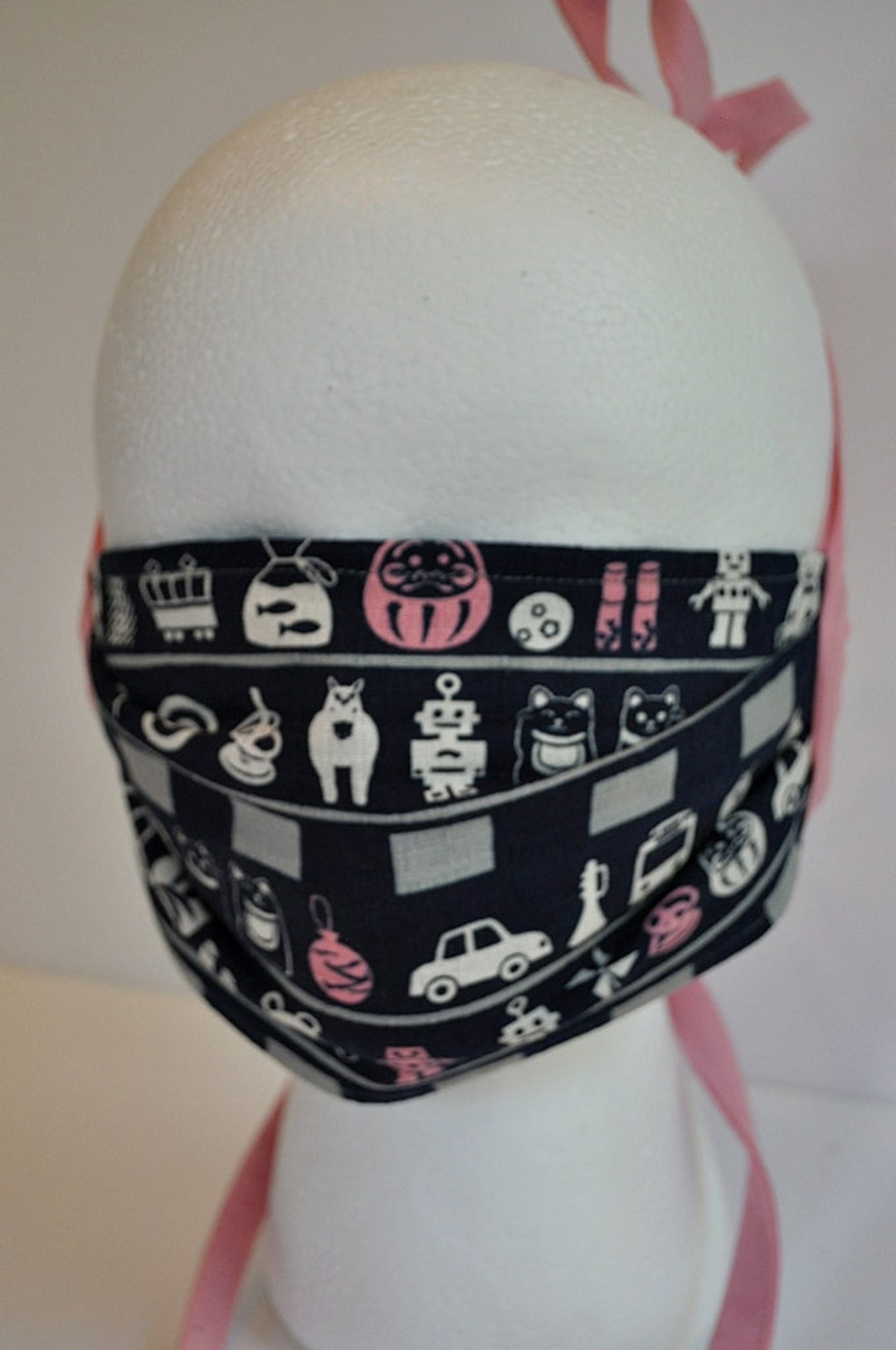 Japanese Toys Handmade Reusable Washable Face Mask With Filter Pocket ...
