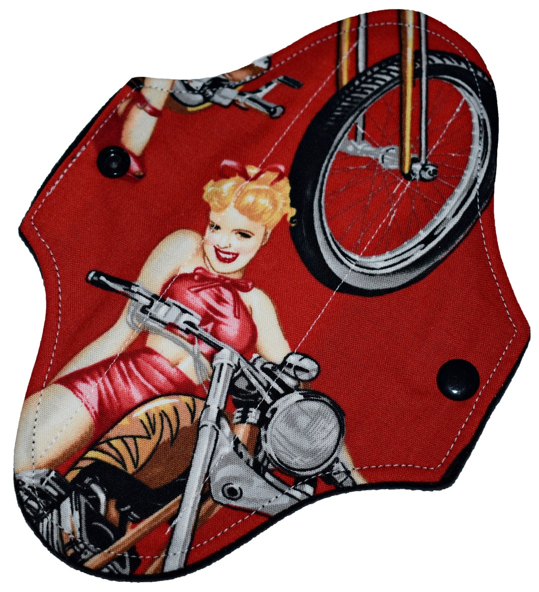 Liner Core- Sexy Motorcycle Pinups Reusable Cloth Mini Pad- Windpro 7.5 ...