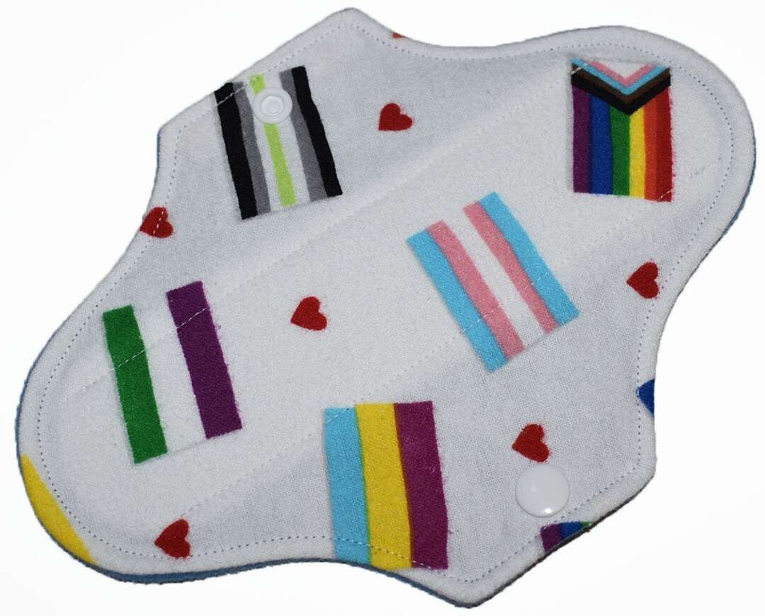 Liner Core- Pride Flags Flannel Reusable Cloth Mini Pad- Windpro 7.5 ...