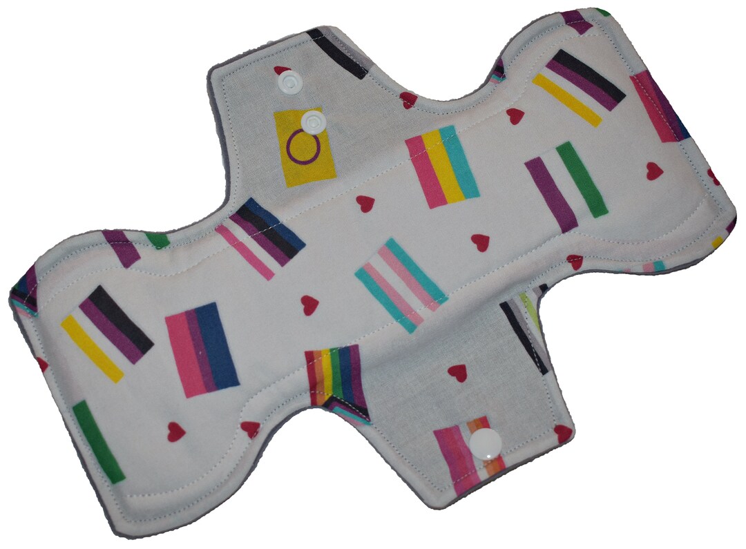 Moderate Core Pride Flags Reusable Cloth Overnight Pad Windpro Fleece ...