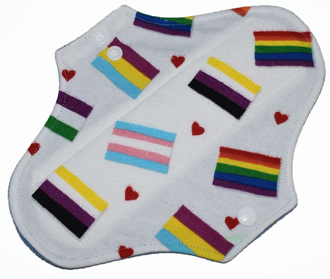 Light Core Pride Flags Flannel Reusable Cloth Pantyliner Pad Windpro ...