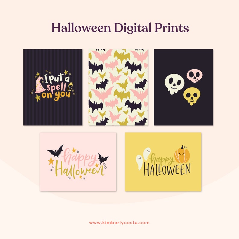 Halloween Art Prints, Spooky Kids Room Decor (digital Download) - Etsy